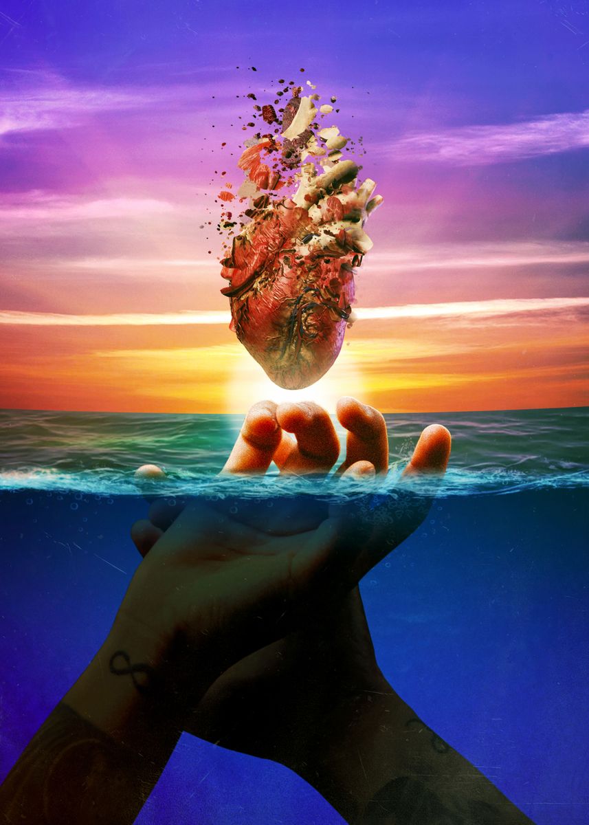 'The Reason' Poster, picture, metal print, paint by seam less | Displate