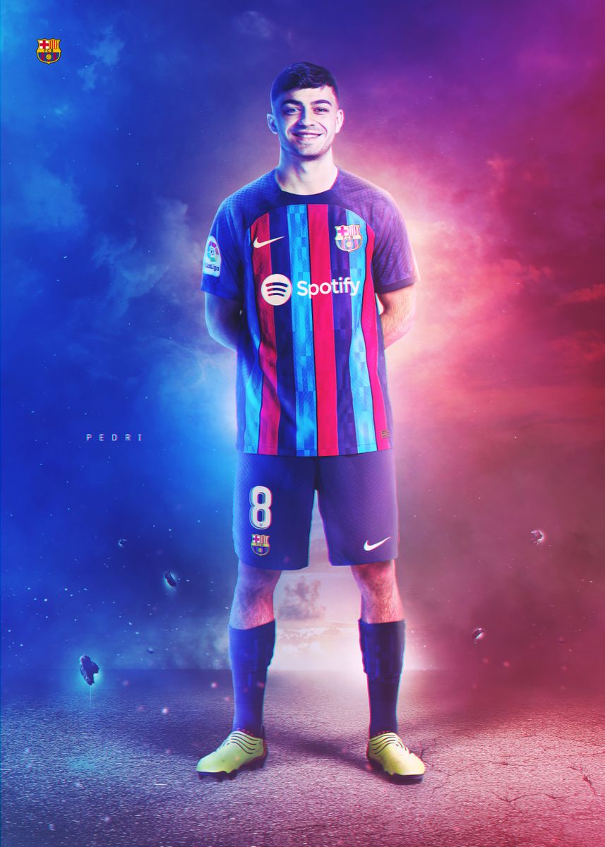 'Pedri' Poster, picture, metal print, paint by Barça | Displate