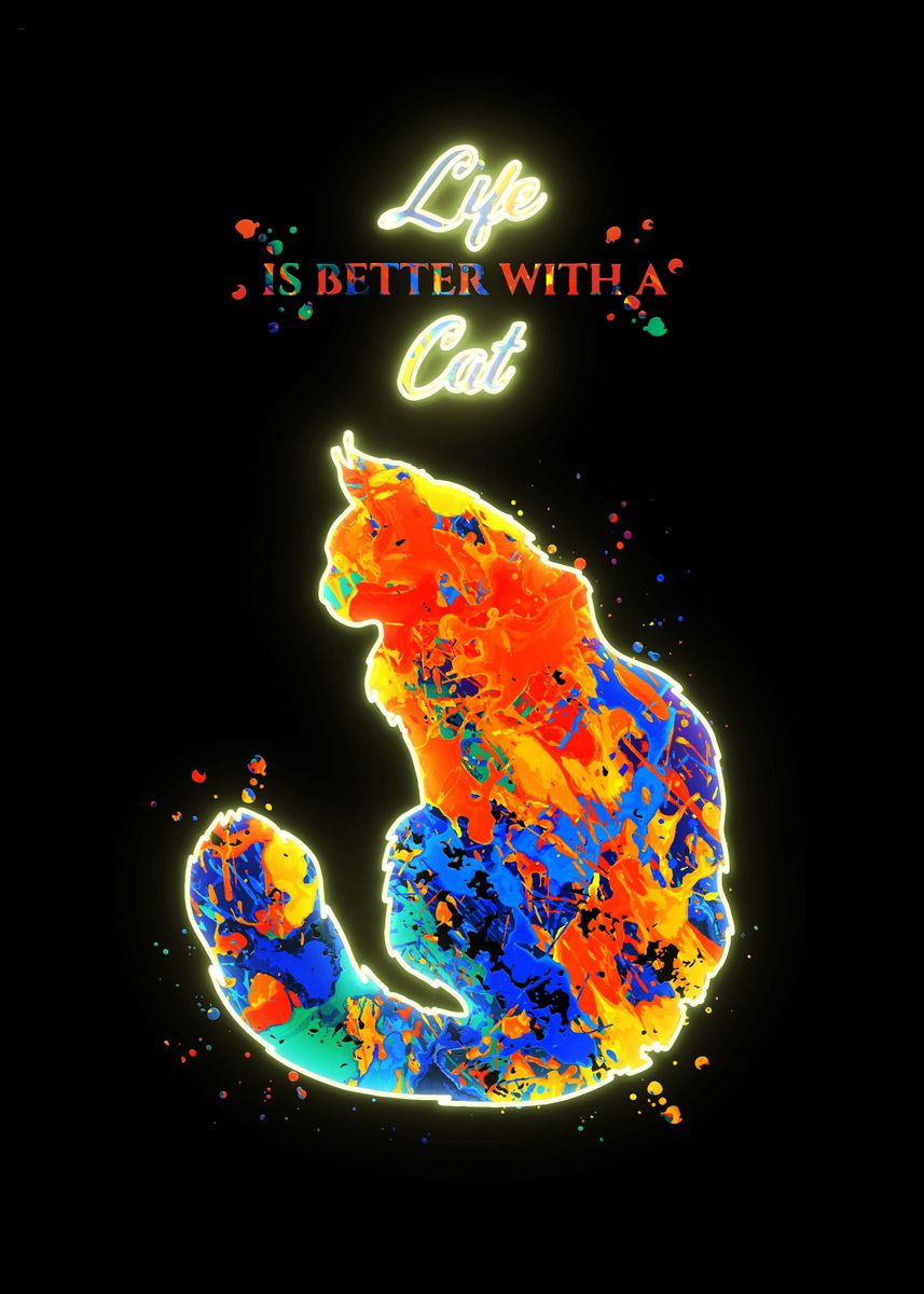 'Cat Quote' Poster by Tony Lee | Displate