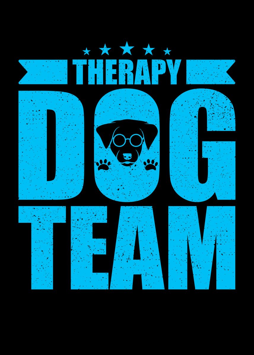 'Therapy Dog Team' Poster, picture, metal print, paint by schmugo ...