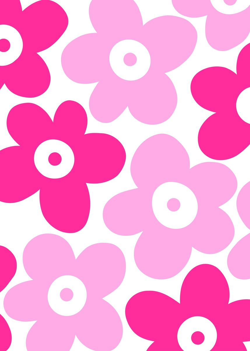 'Minimal Retro Floral 10' Poster, picture, metal print, paint by Aloke ...