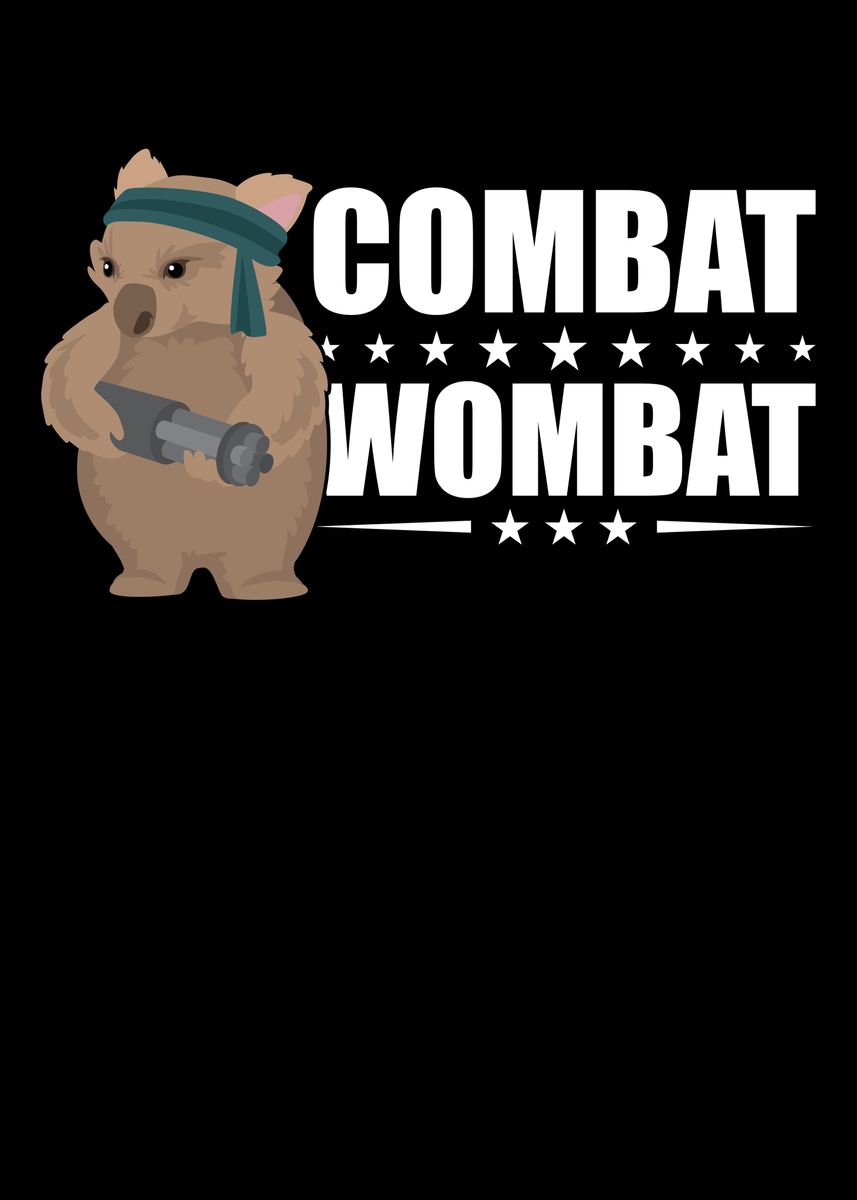 'Wombat Australian Animal' Poster, picture, metal print, paint by ...