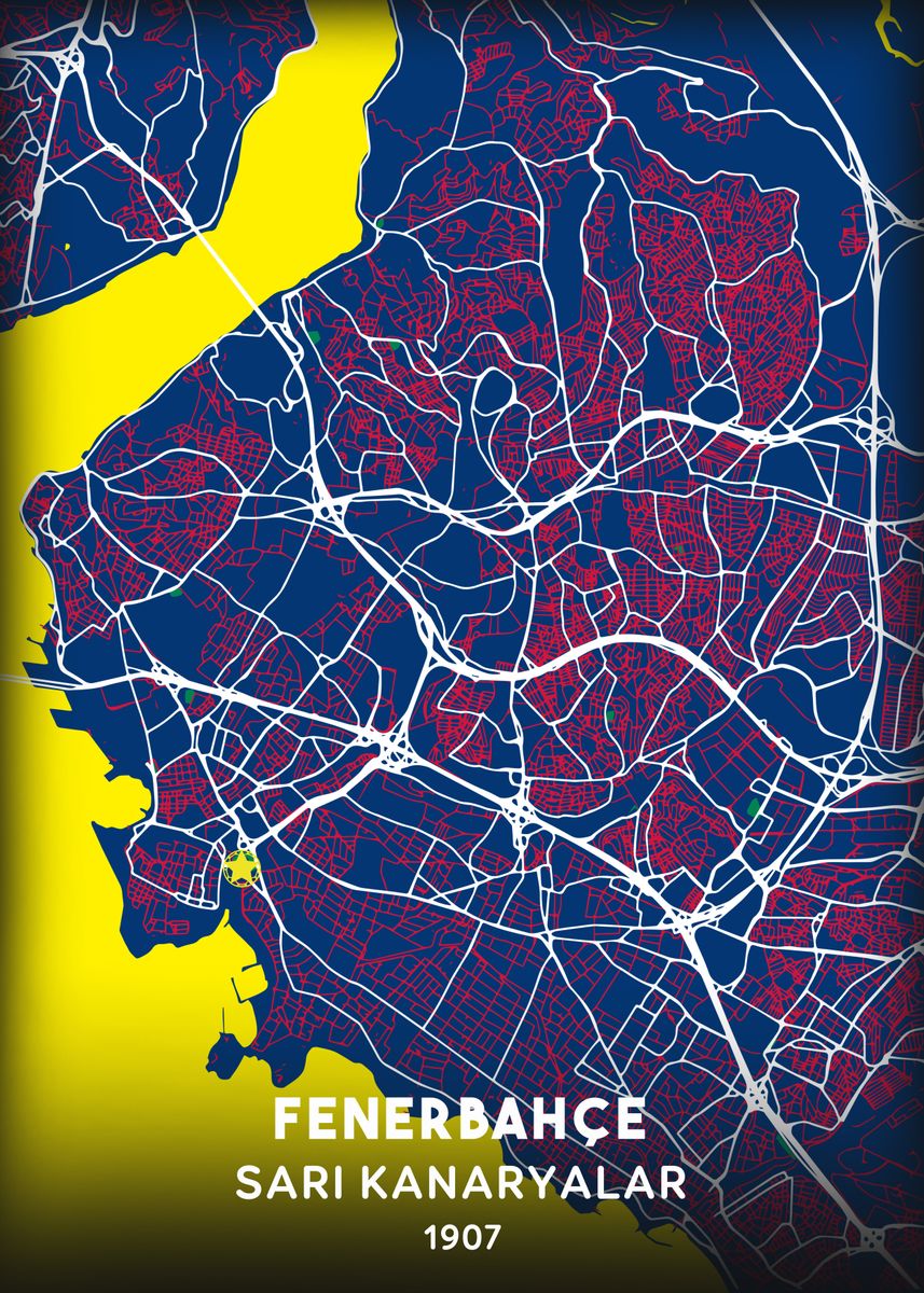 'Fenerbahce Zuhtupasa' Poster, picture, metal print, paint by Yates ...