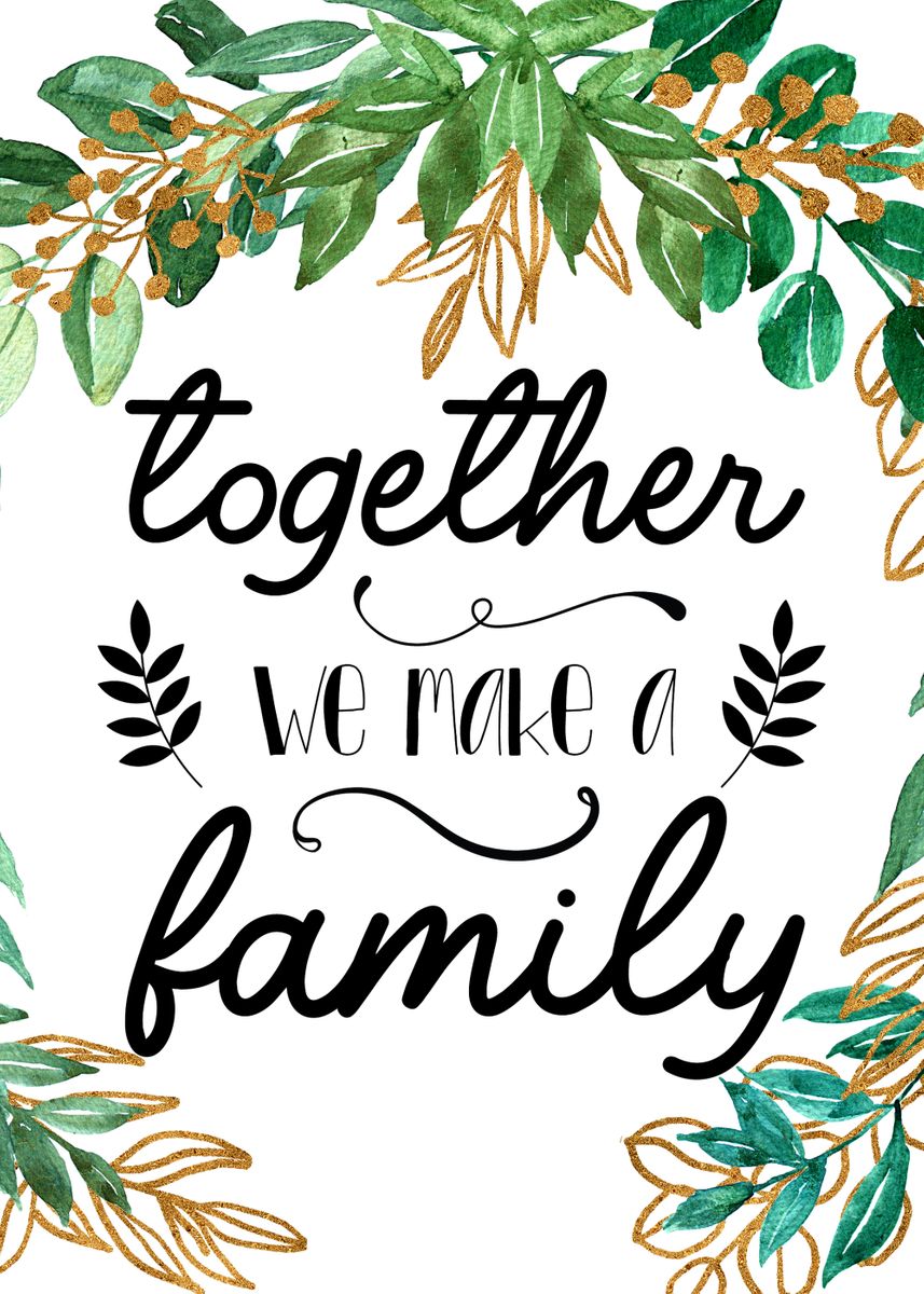 'Together Family' Poster, picture, metal print, paint by Juliana RW ...