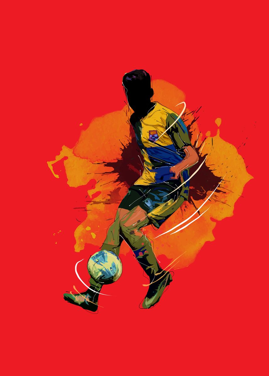 'Abstract football' Poster, picture, metal print, paint by Pranjal ...