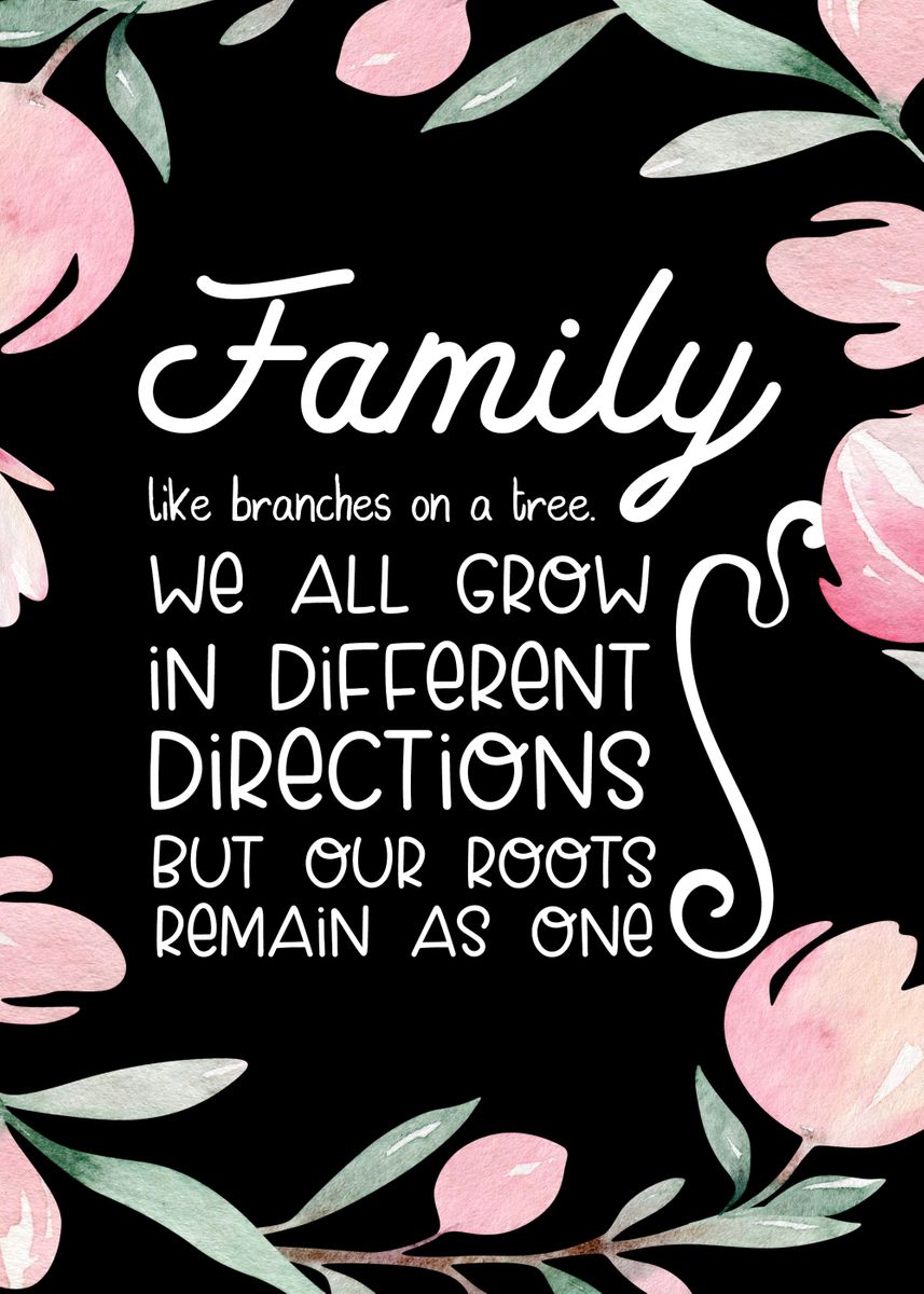 'Family We all Grow' Poster by Juliana RW | Displate