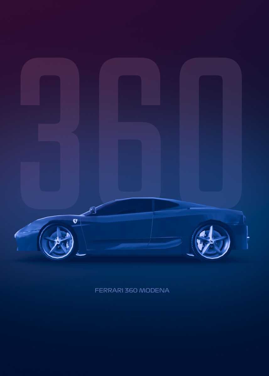 'Ferrari 360 Modena' Poster, picture, metal print, paint by Basues ...