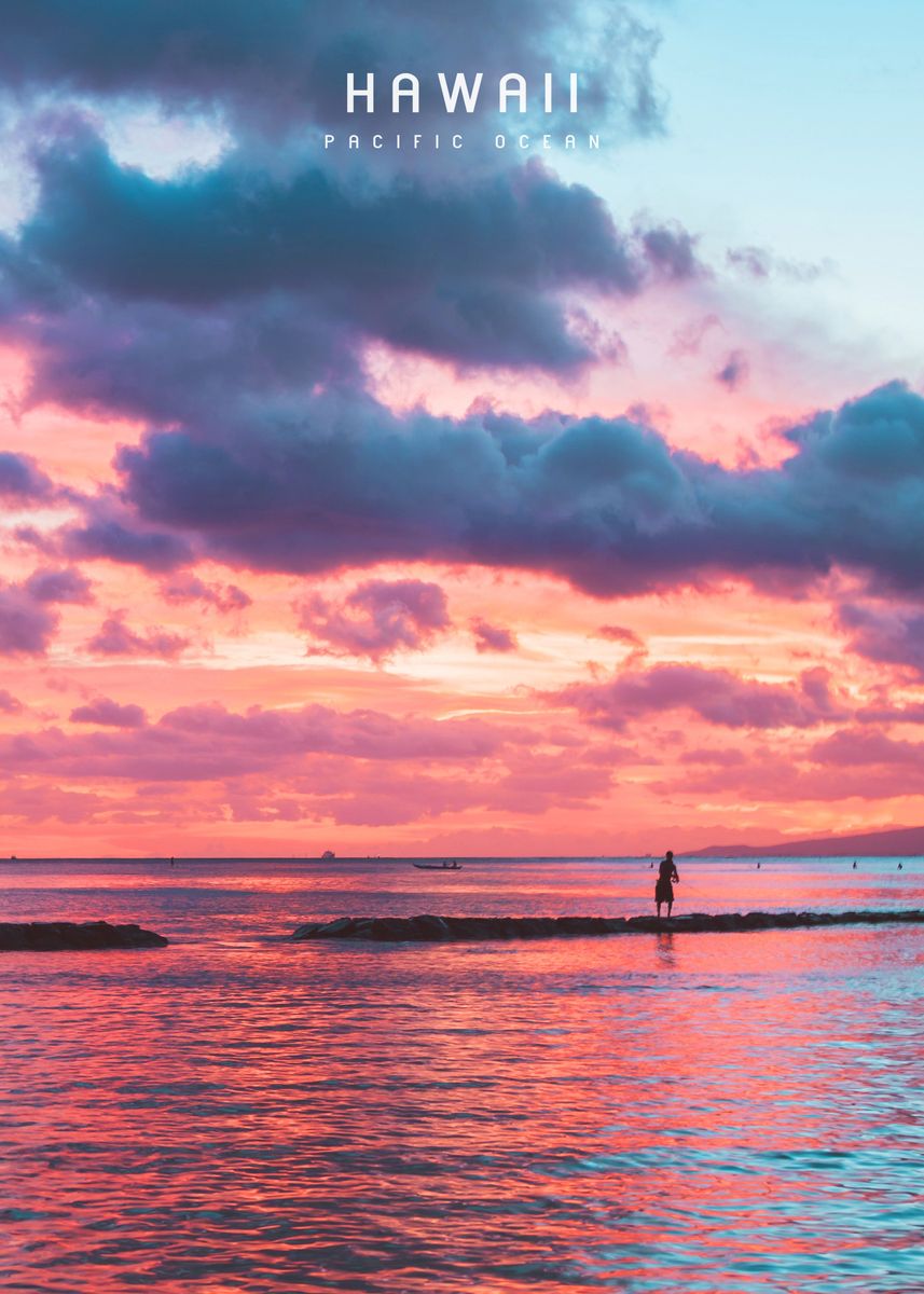 'Hawaii ' Poster, picture, metal print, paint by Travel Addict | Displate