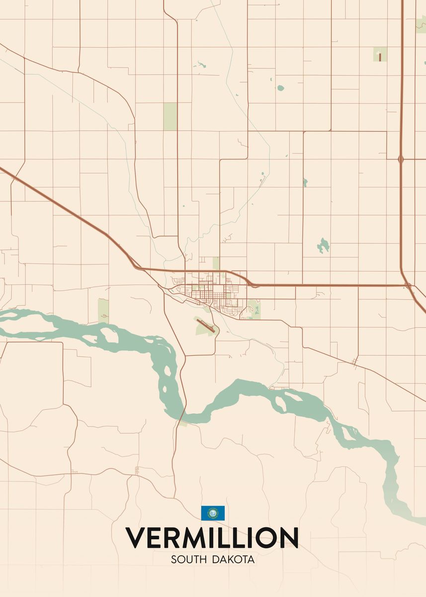 'Vermillion SD' Poster by IMR Designs | Displate