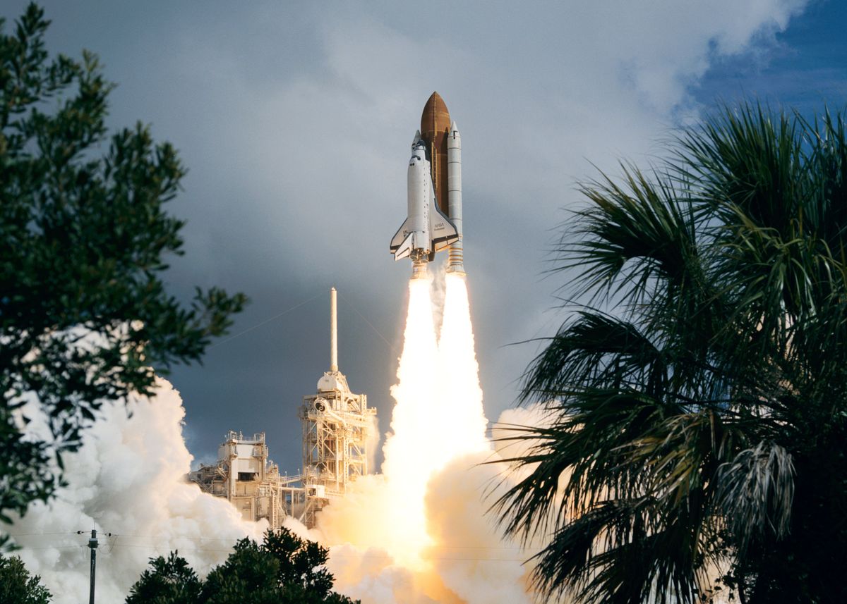 'Endeavour Launches' Poster by Galaxy Images | Displate