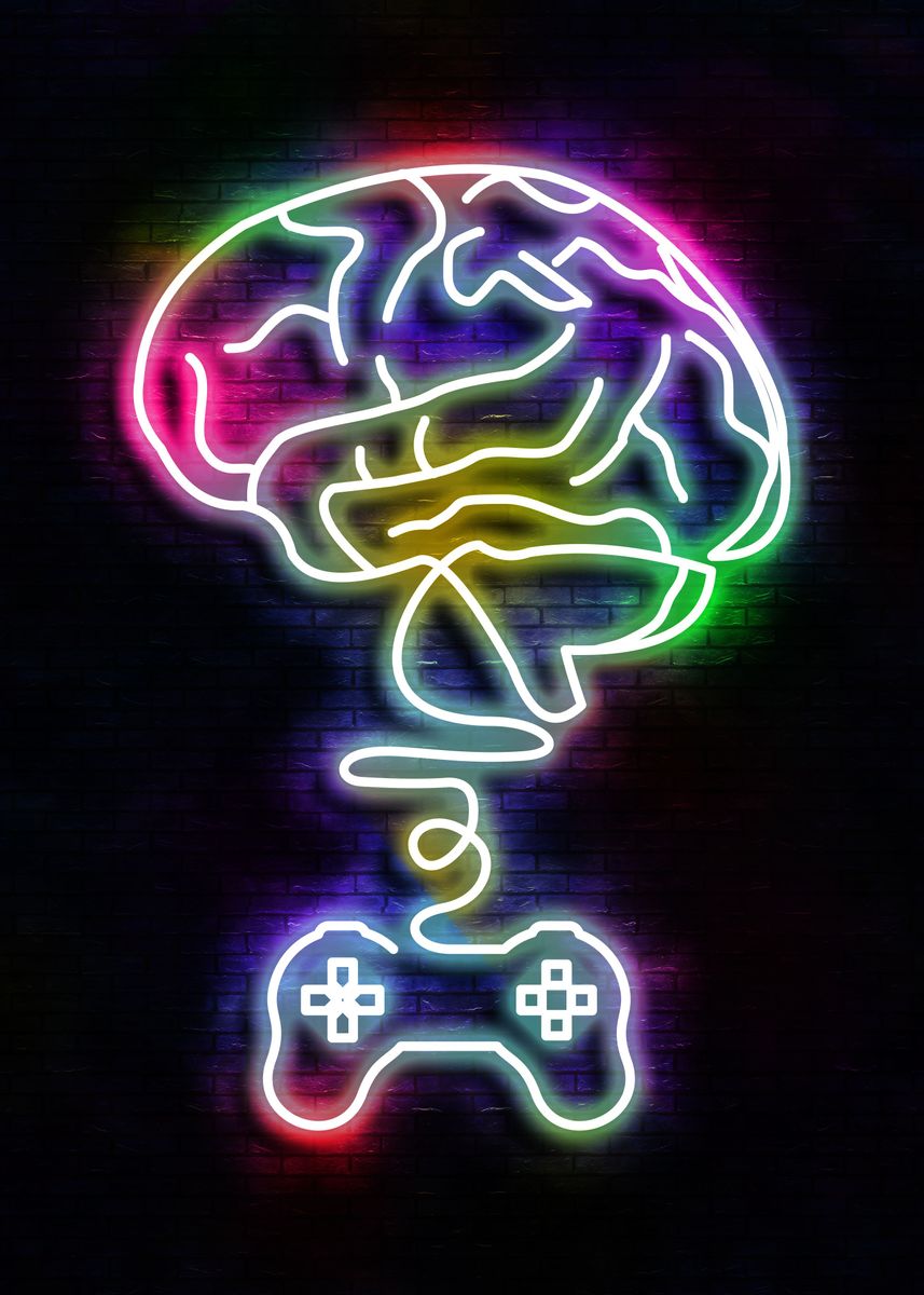 'game is mood booster' Poster, picture, metal print, paint by Izmo ...