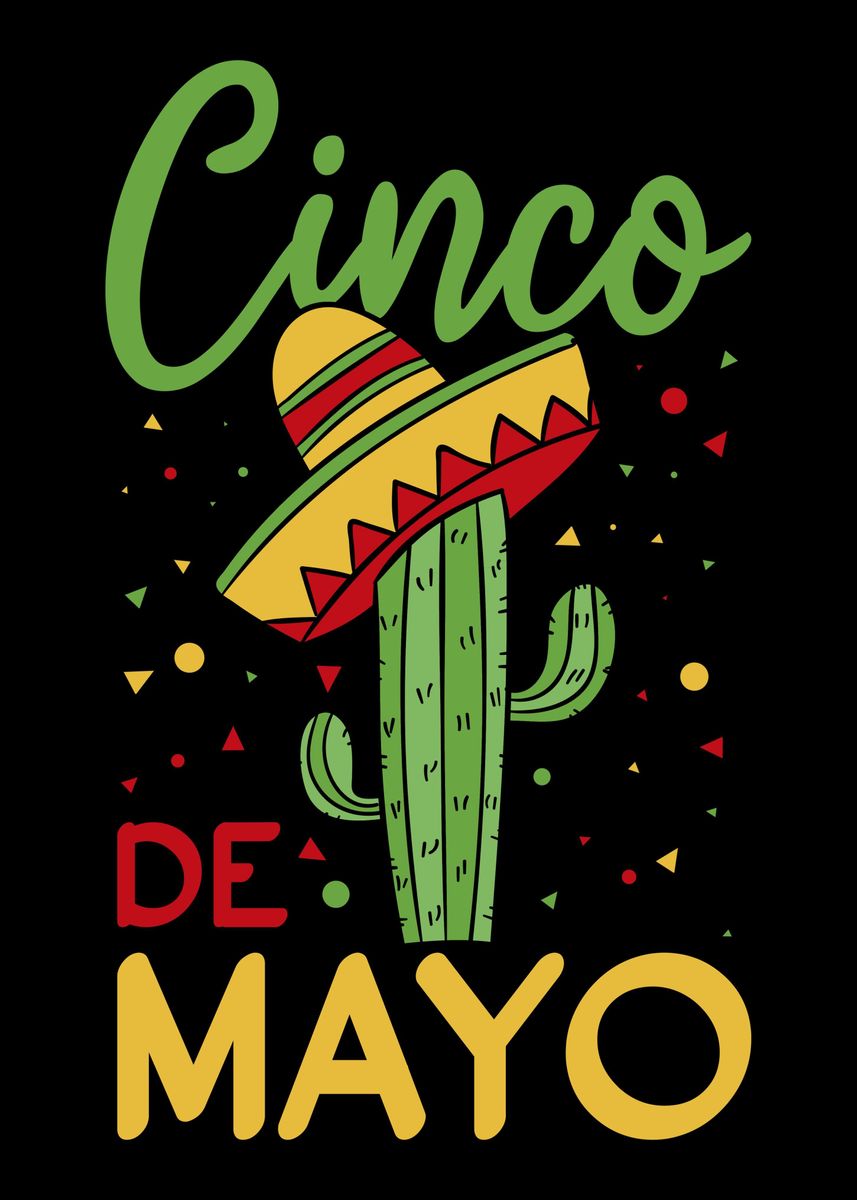 'Cinco De Mayo Cactus' Poster, picture, metal print, paint by ...