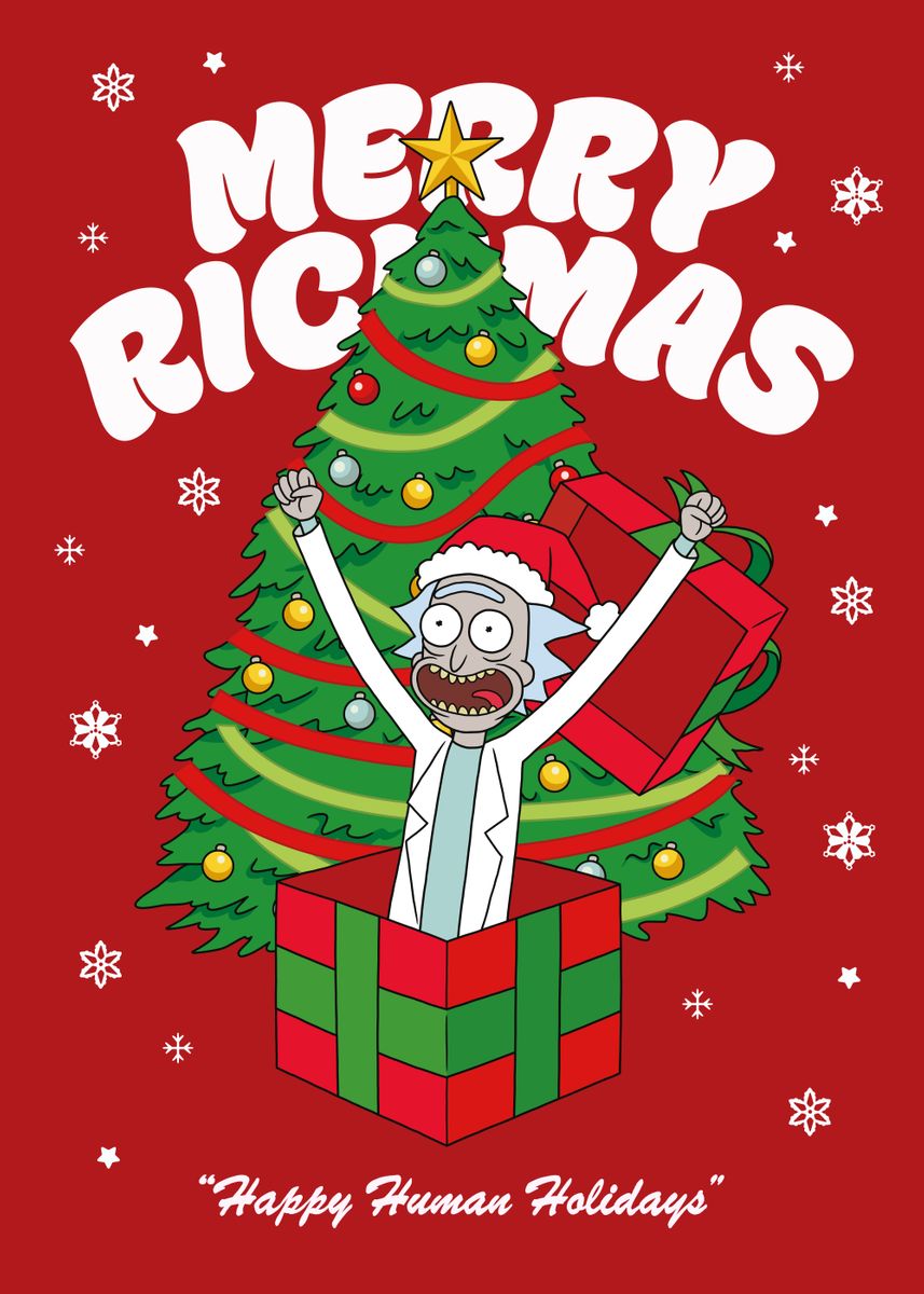 'Have a Jolly Rickmas!' Poster, picture, metal print, paint by Rick and ...