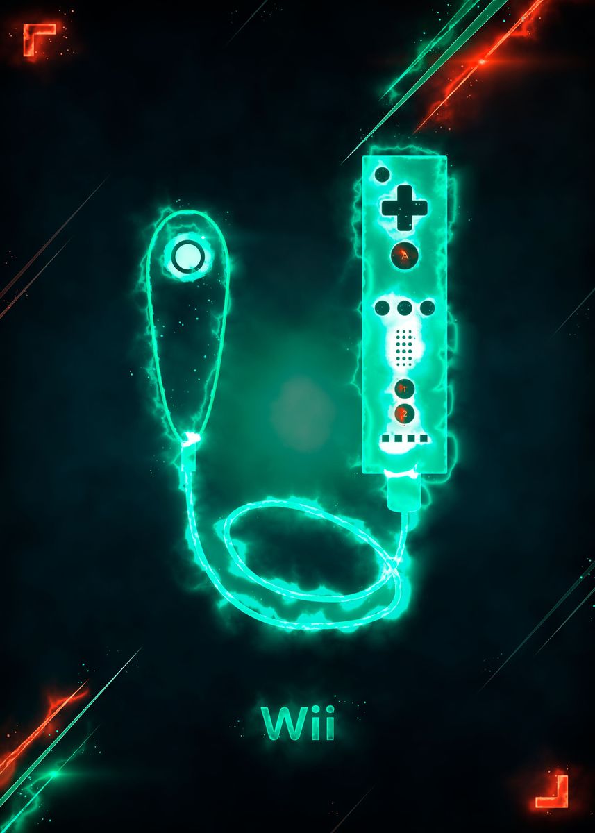 'Control Wii' Poster, picture, metal print, paint by Artkal | Displate