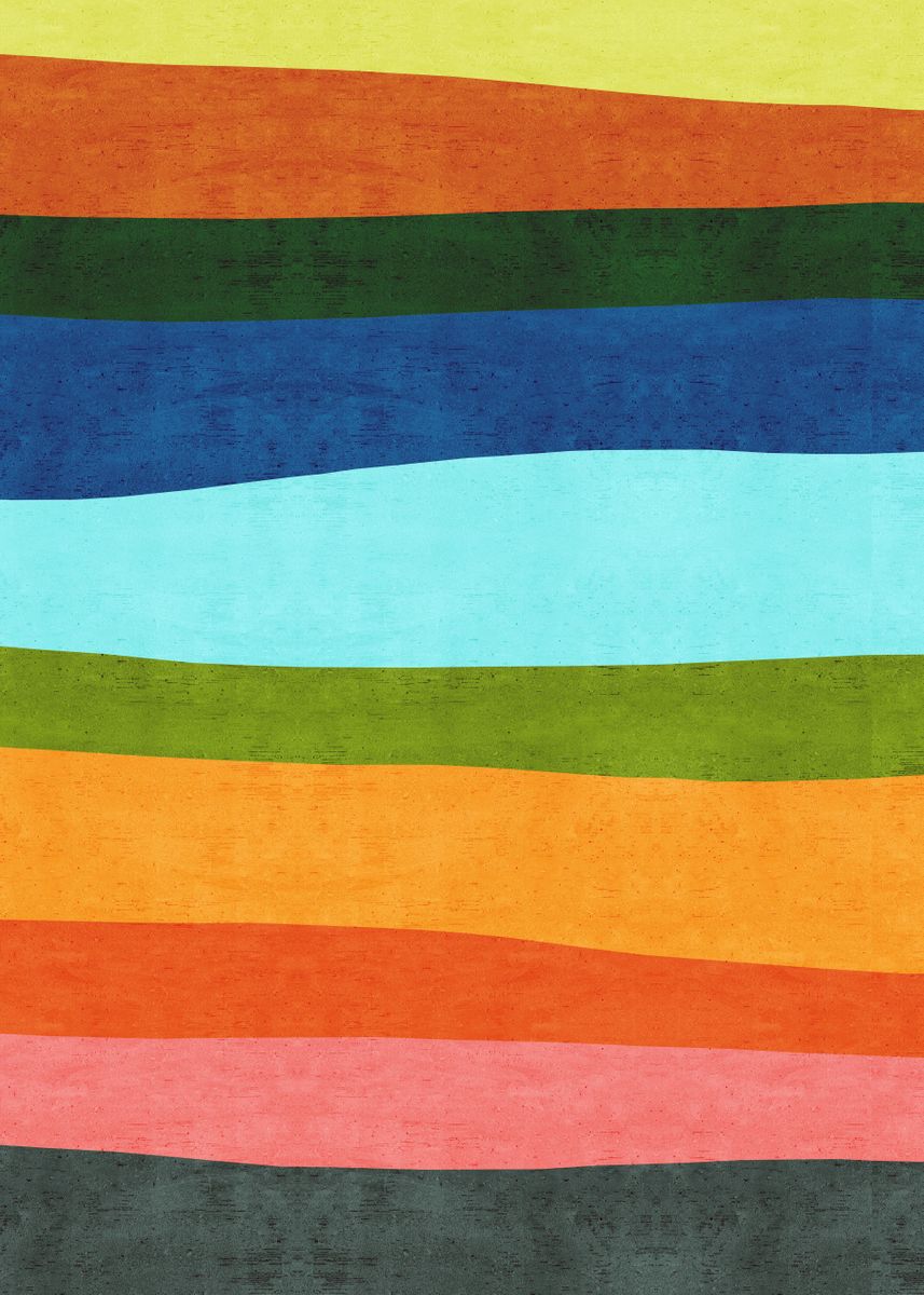 'Colorful shapes A3' Poster, picture, metal print, paint by Vitor Costa ...