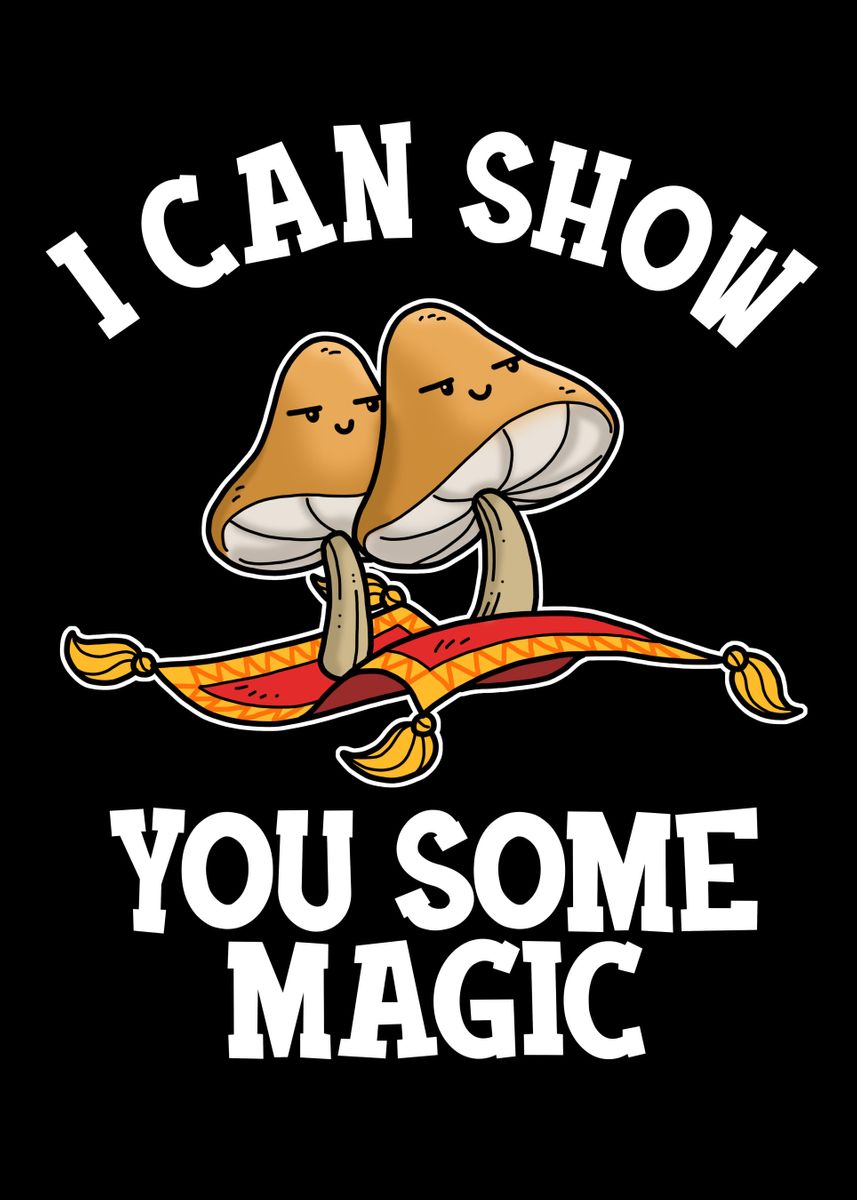 'Psychedelic Shrooms Magic' Poster, picture, metal print, paint by ...