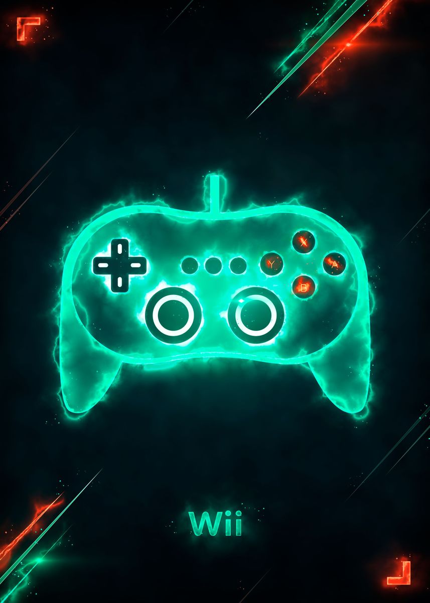 'Control Wii' Poster, picture, metal print, paint by Artkal | Displate