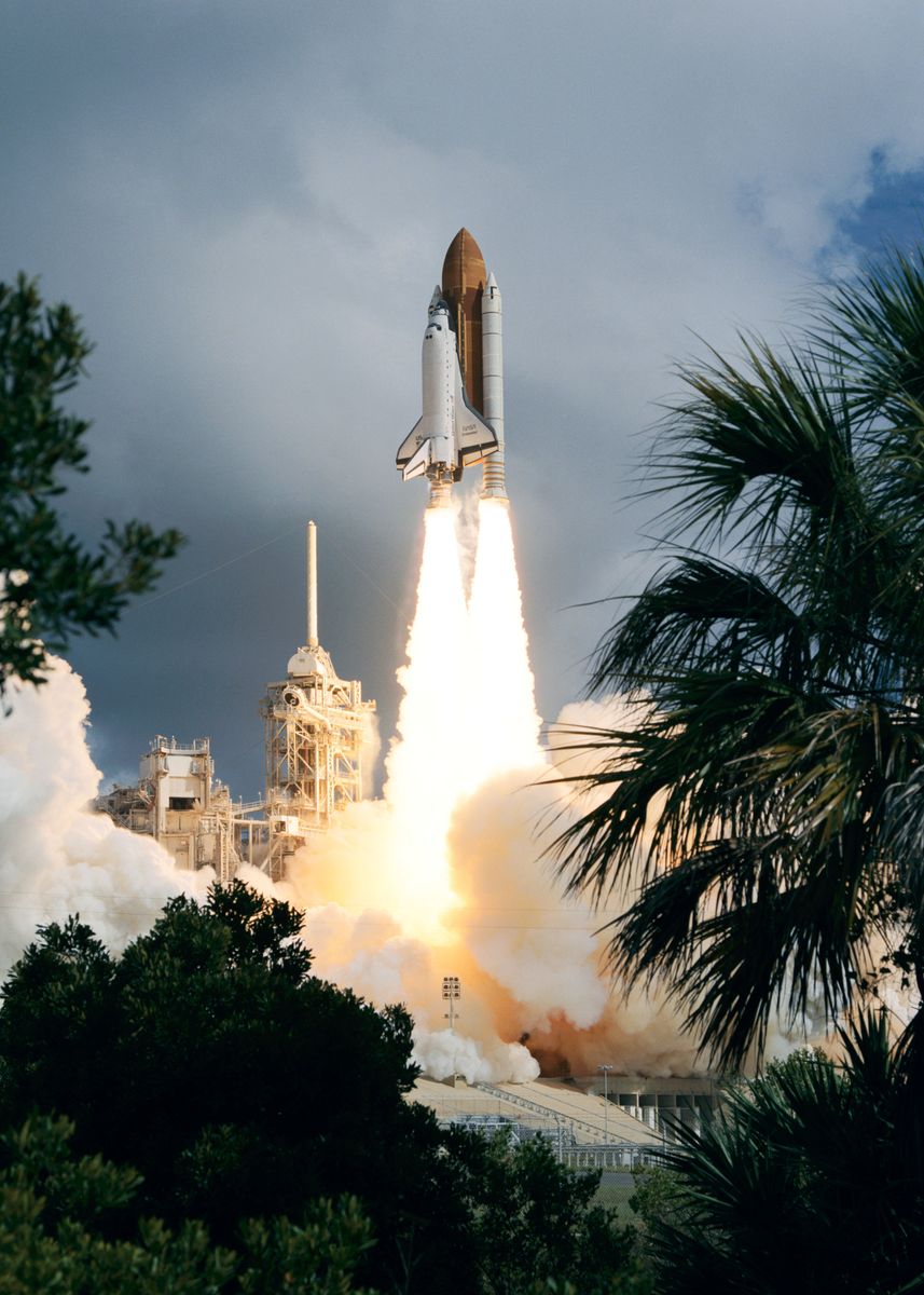 'Endeavour Launches' Poster, picture, metal print, paint by Galaxy ...