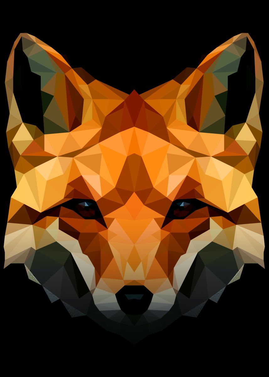 'Fox' Poster, picture, metal print, paint by dung nguyen | Displate