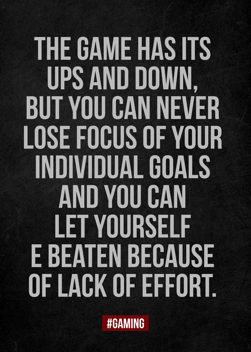 'Game Gaming Quote' Poster, picture, metal print, paint by Gam Gam ...