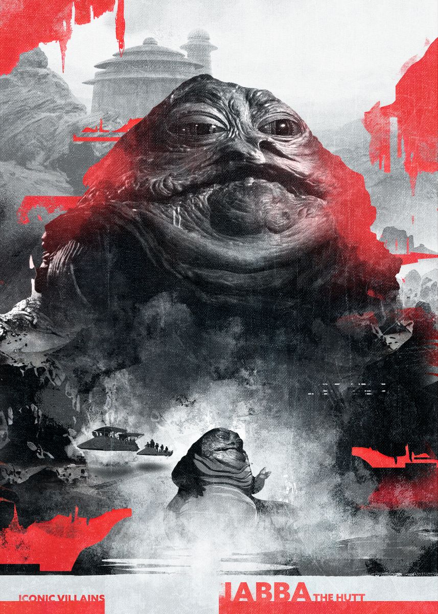 'Jabba' Poster, picture, metal print, paint by Star Wars | Displate