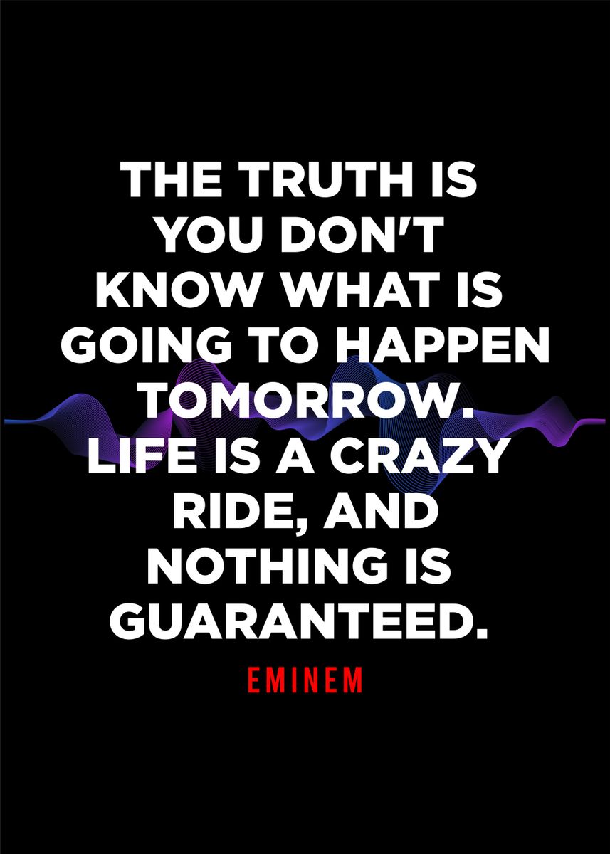 'rapper quotes' Poster, picture, metal print, paint by Exclusive ...