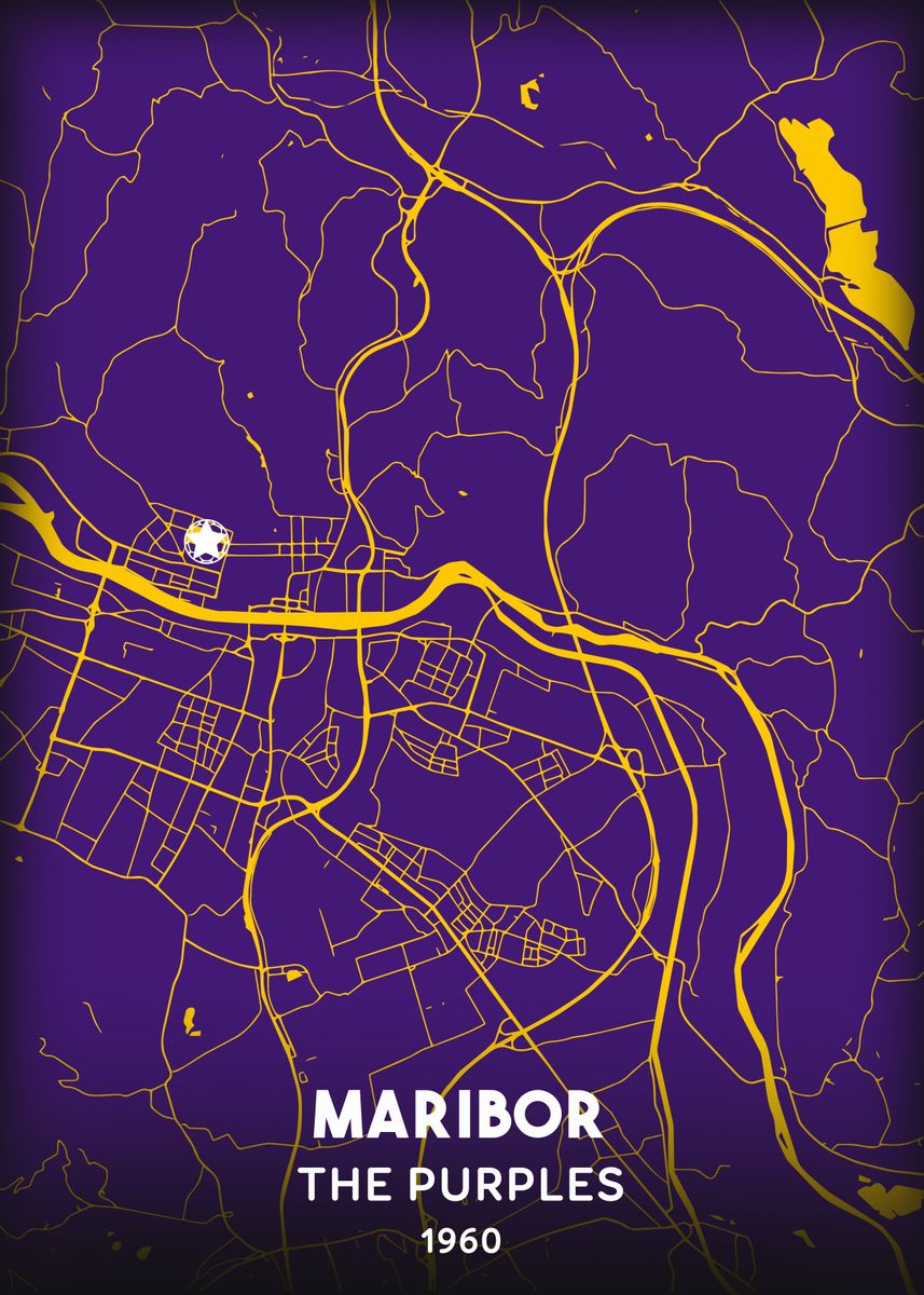 'Maribor ' Poster, picture, metal print, paint by Yates Madeline | Displate