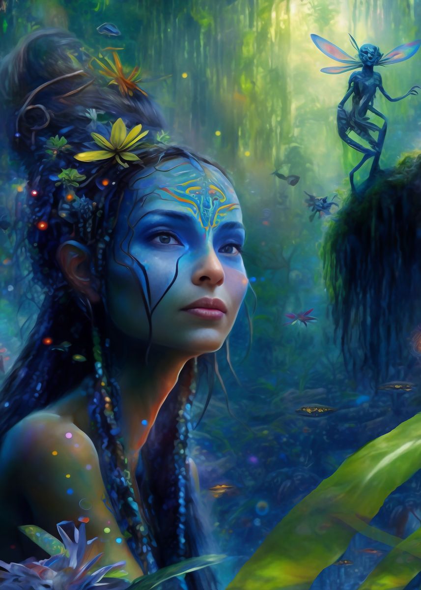 'woman fairy' Poster, picture, metal print, paint by Travel Travel ...