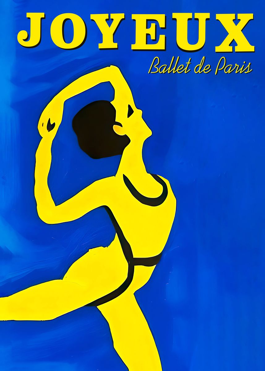 'French Ballet Poster' Poster, picture, metal print, paint by BluePinkPanther | Displate