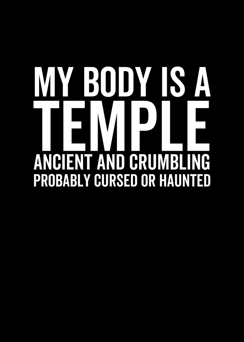 'My Body Is A Temple' Poster, picture, metal print, paint by Francois ...