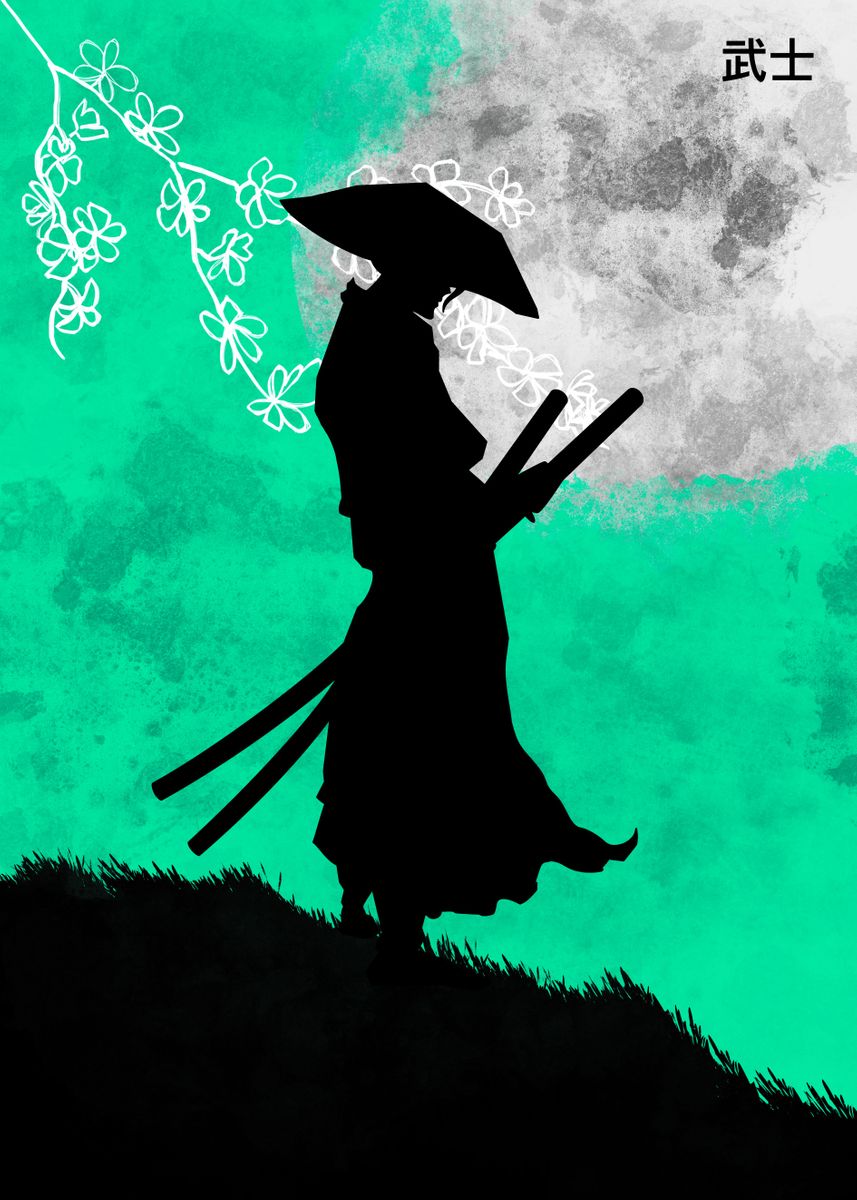 'Japanese Samurai Ninja' Poster, picture, metal print, paint by Aiden ...