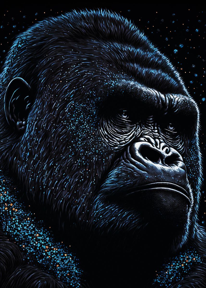 'Splash Paint Gorillas' Poster, picture, metal print, paint by Coffee ...