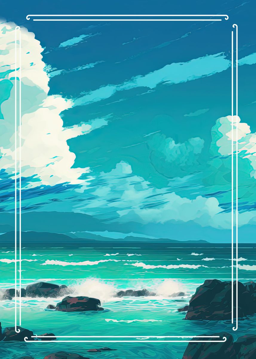 'Blue glorious sea' Poster by Stefan Merz | Displate