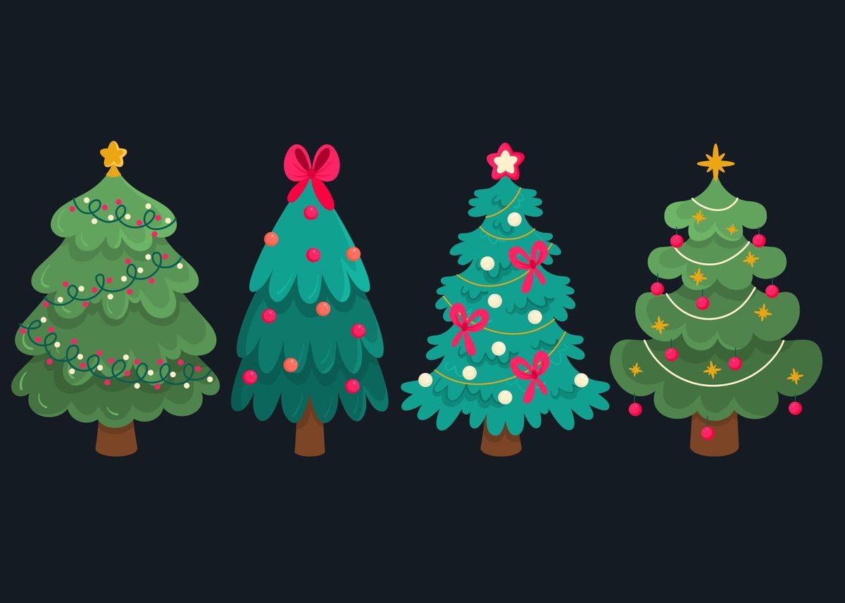 'Christmas Trees' Poster by Creativity Art | Displate