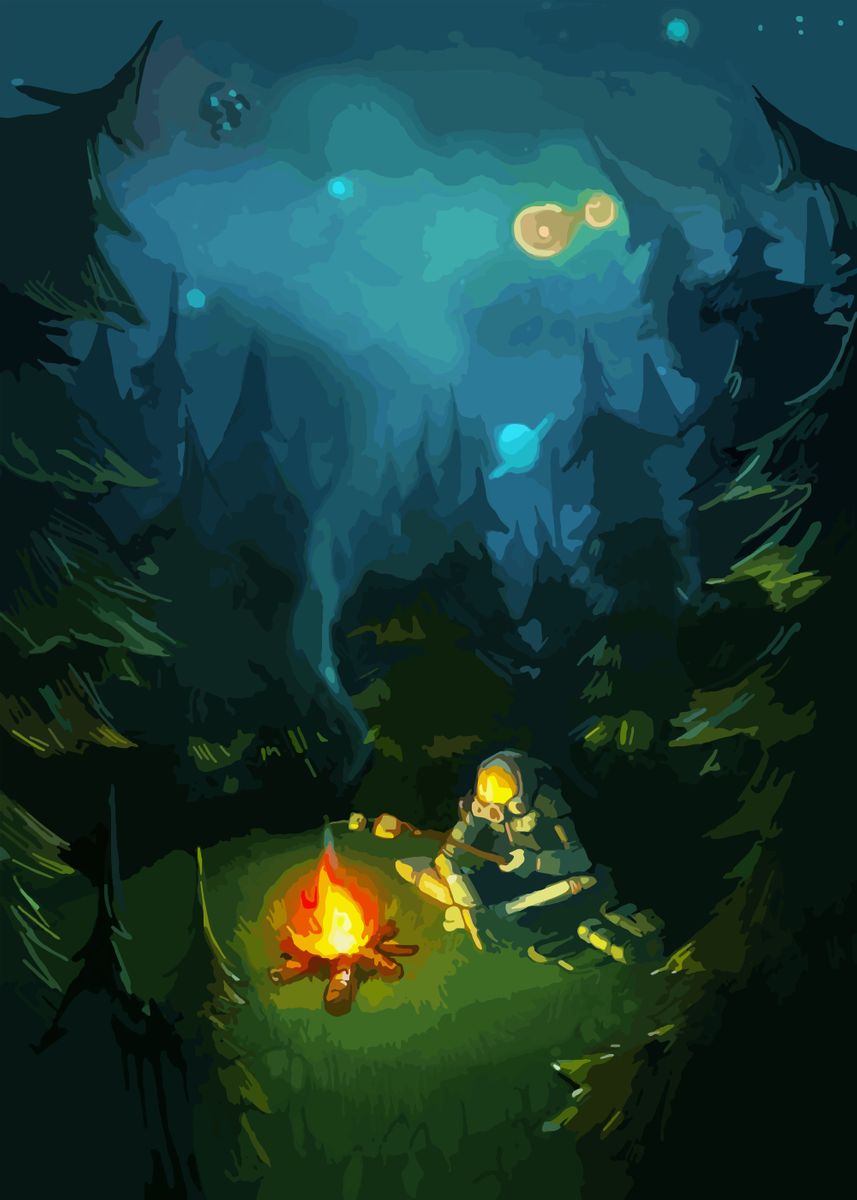 'outer wilds' Poster, picture, metal print, paint by Mr Simple | Displate