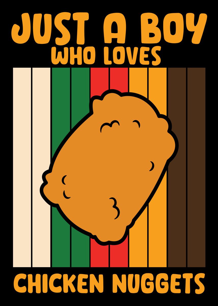 'Chicken Nuggets Boy' Poster, picture, metal print, paint by Tom Cage ...