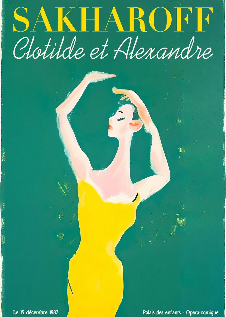 'Ballet Painting Poster' Poster, picture, metal print, paint by BluePinkPanther | Displate