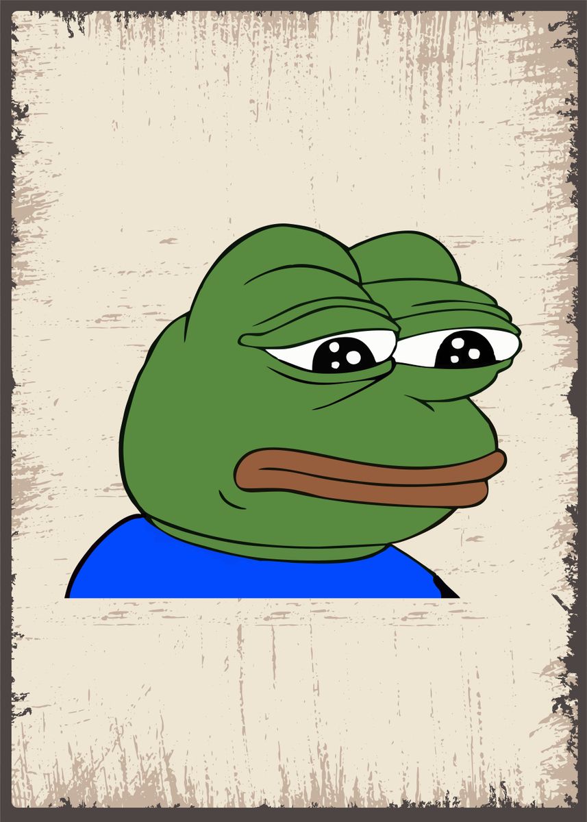 'frog meme' Poster, picture, metal print, paint by Trending Displate ...