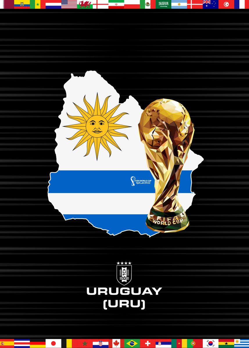'Uruguay world cup maps' Poster, picture, metal print, paint by Lowpoly ...
