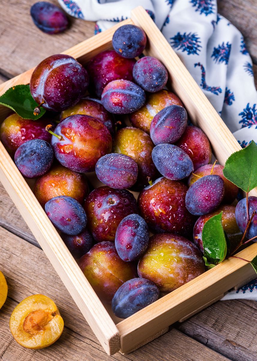 'plums' Poster, picture, metal print, paint by TheGolden Hand | Displate