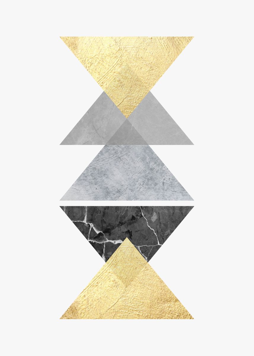 'Golden triangles 1' Poster by Vitor Costa | Displate