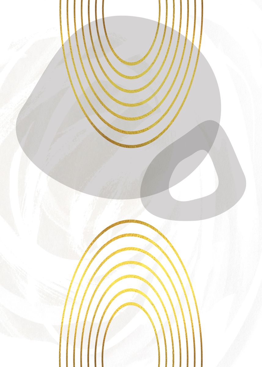 'Mid Century Rainbows' Poster, picture, metal print, paint by Melanie ...