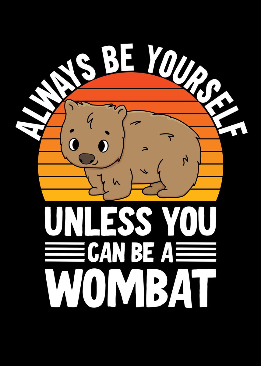 'Wombat Australian Animal' Poster, picture, metal print, paint by ...