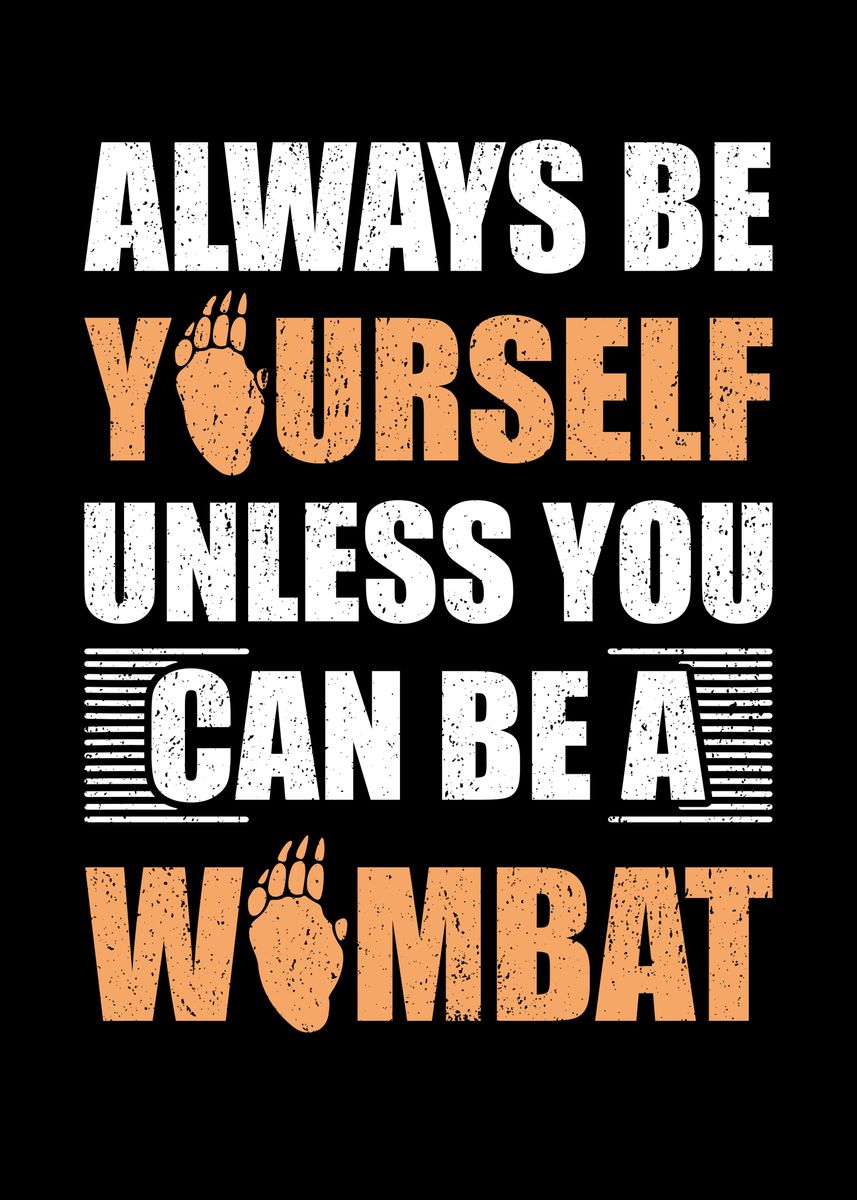 'Wombat Australian Animal' Poster, picture, metal print, paint by ...