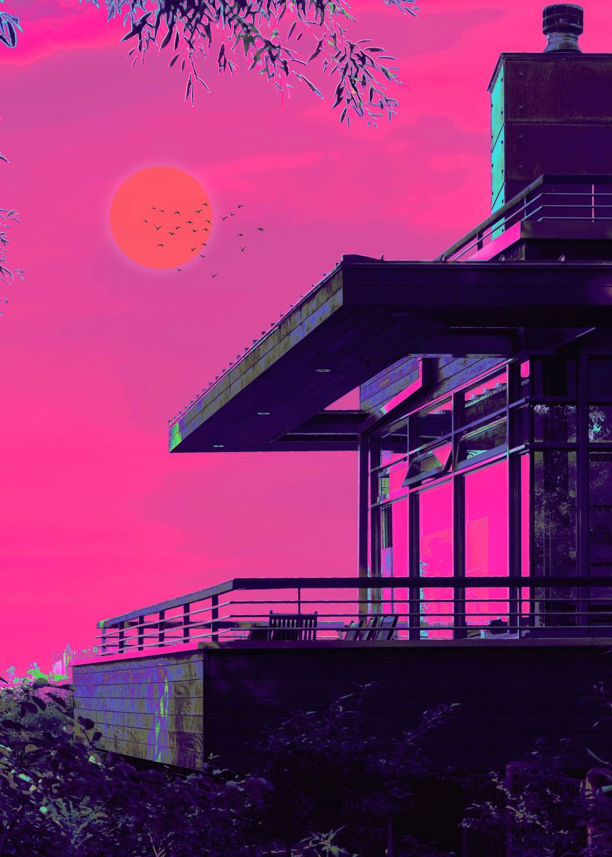 'Red Blood Sun' Poster by Braxxaz | Displate