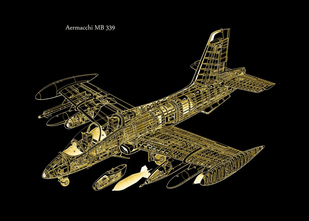 'Aermacchi MB 339' Poster by Mod Yof | Displate