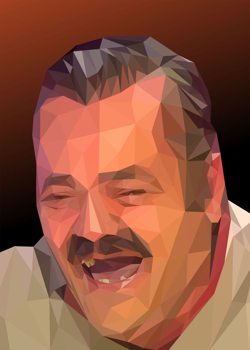 'spanish laughing guy meme' Poster, picture, metal print, paint by ...