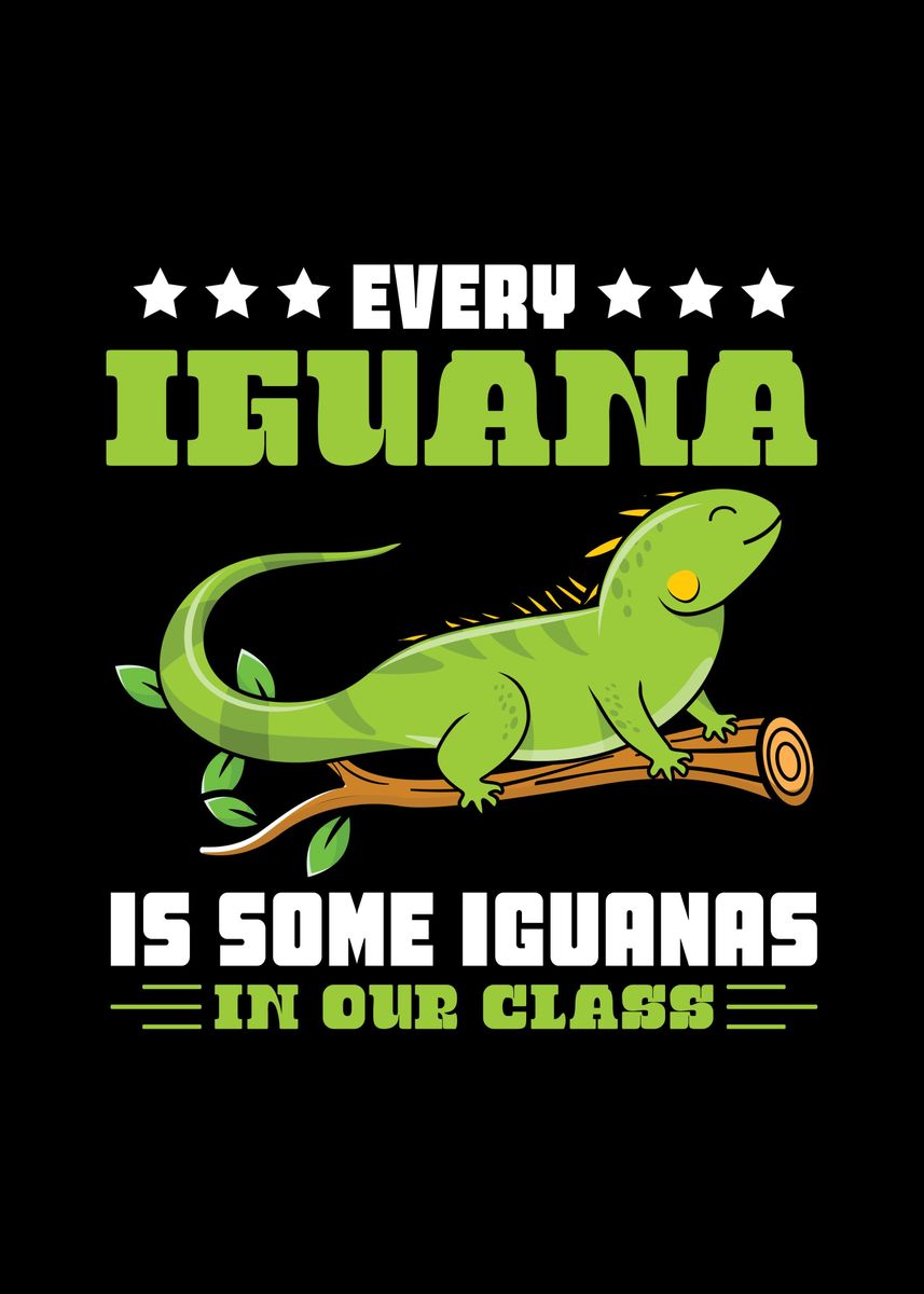 'Iguana' Poster, picture, metal print, paint by Sebastian Wünsche ...