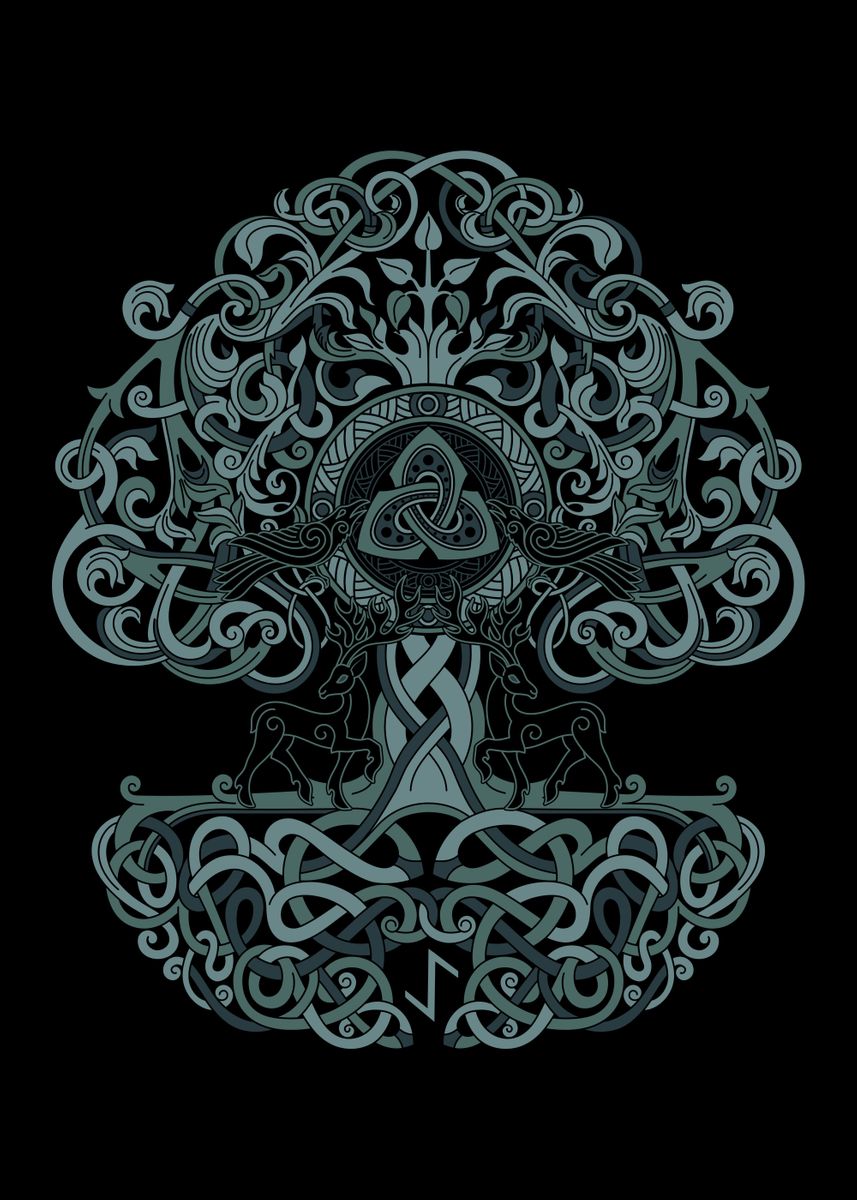 'Norse Viking Tree of Life' Poster, picture, metal print, paint by ...