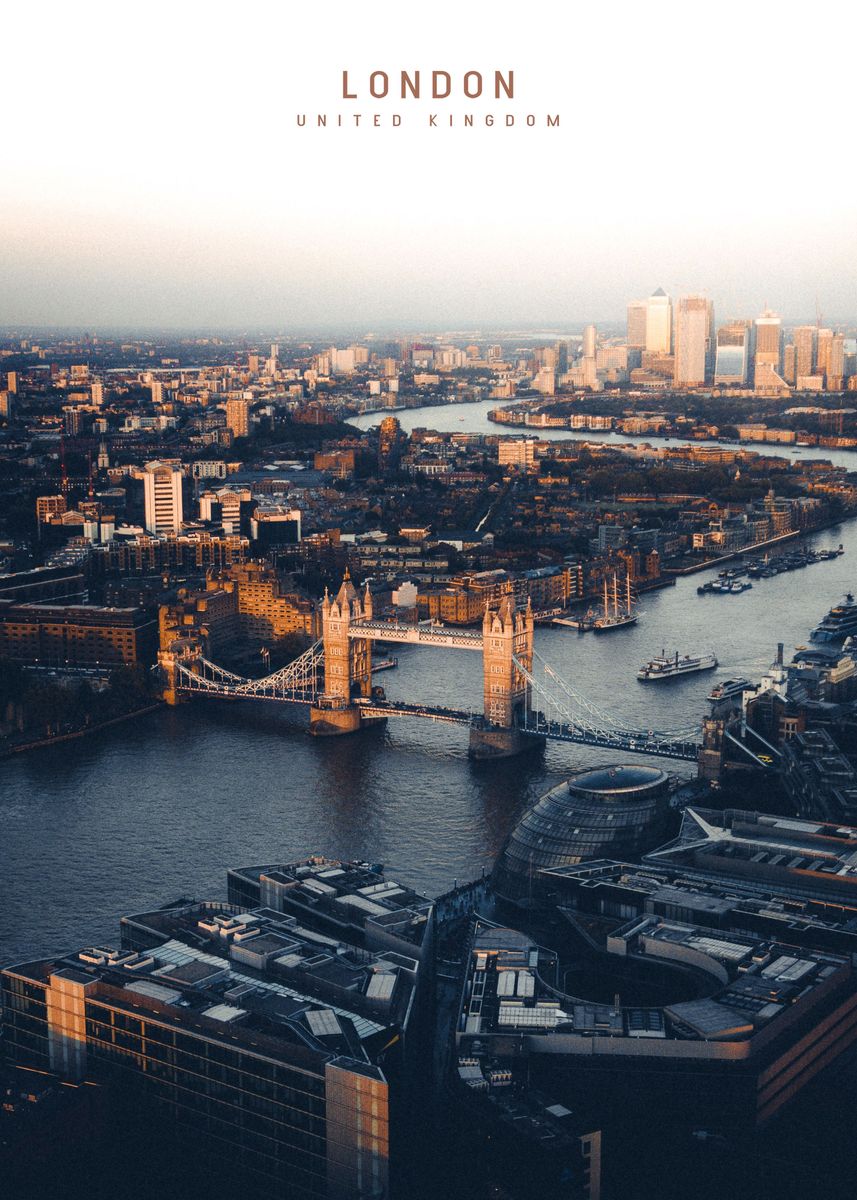 'London ' Poster, picture, metal print, paint by Famous City | Displate
